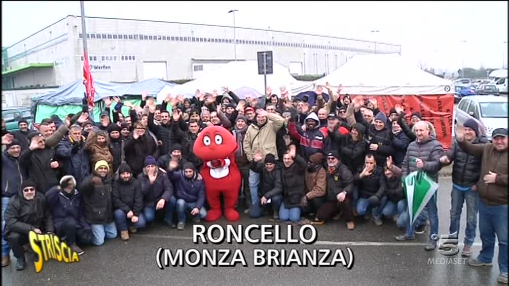 Lavoratori in difficoltà a Roncello (MB) - Striscia la notizia