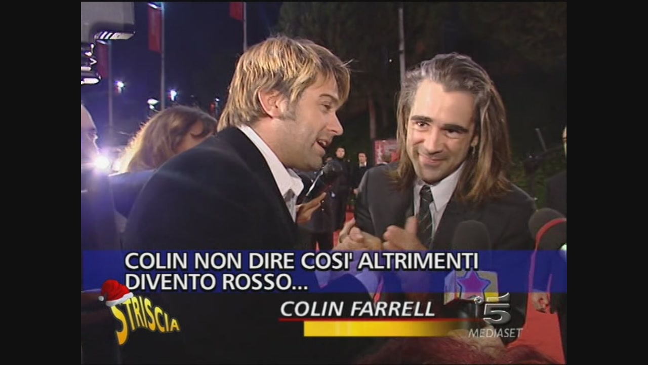 Gongolo a Colin Farrell - Striscia la notizia