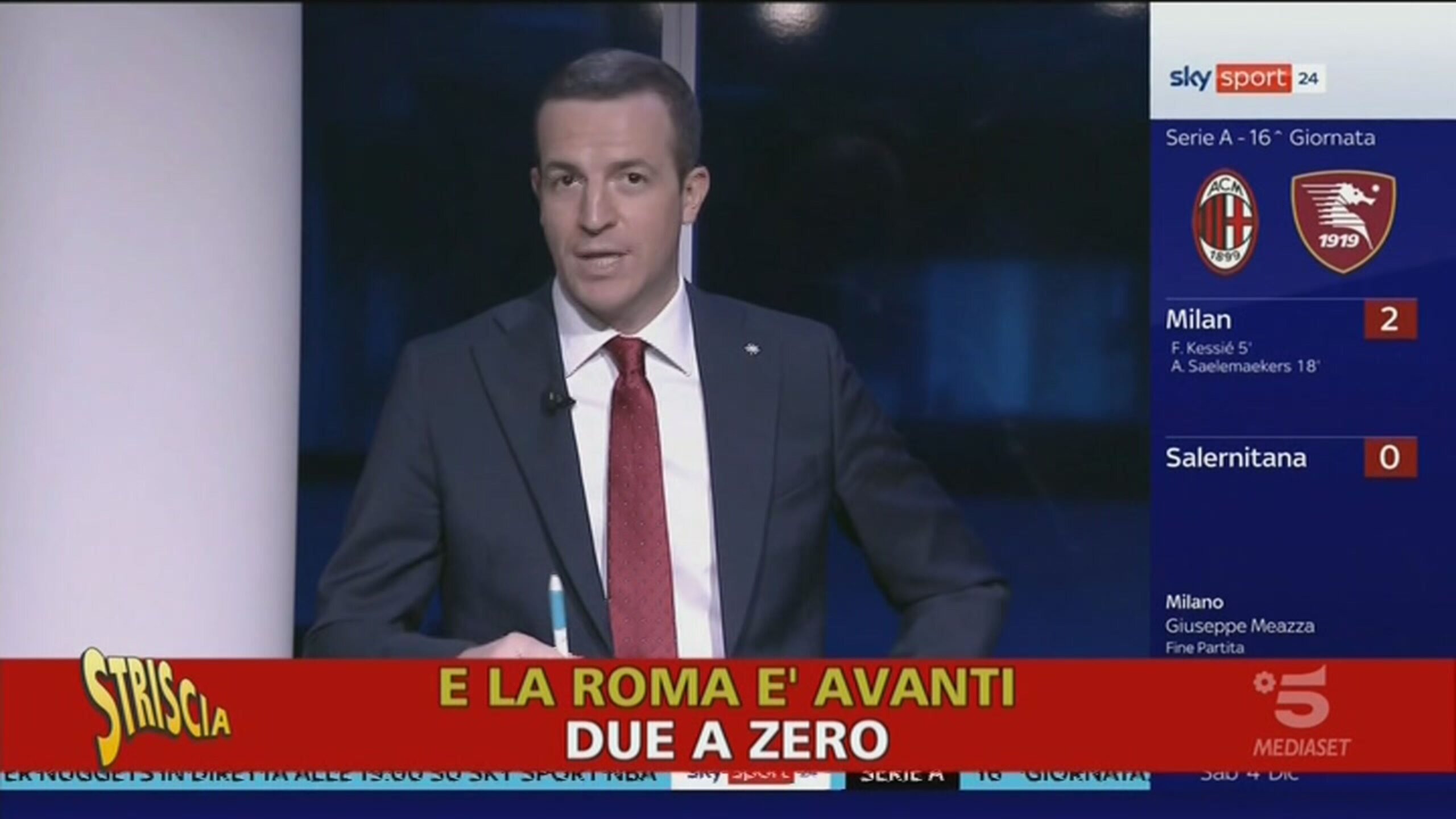 Roma Inter a Striscia lo Striscione - Striscia la notizia