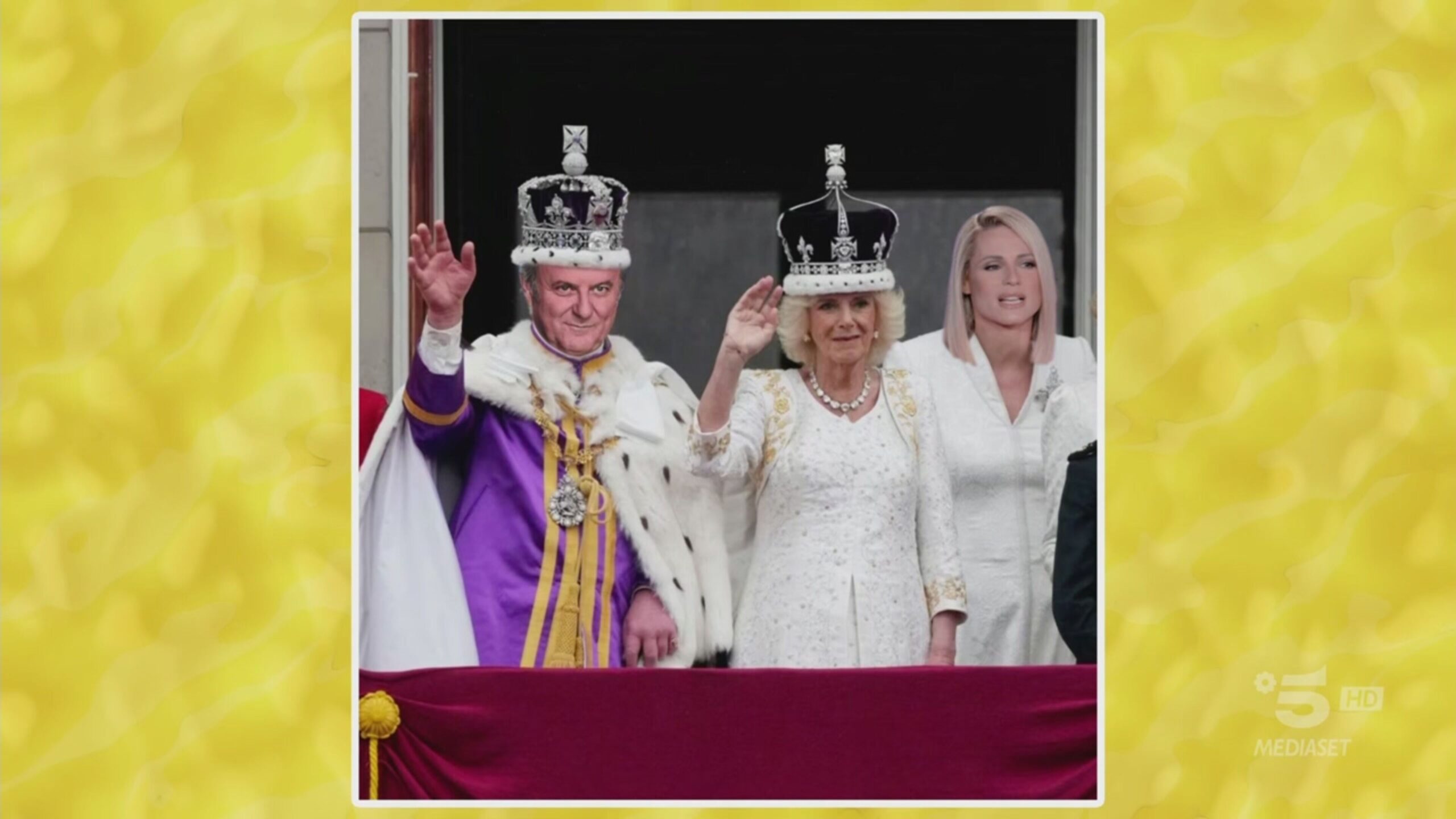 Gerry e Michelle all’incoronazione di Carlo III - Striscia la notizia