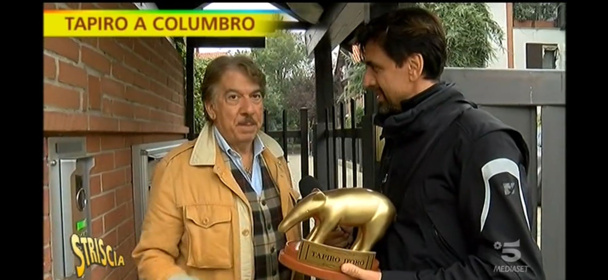 Marco Columbro perde le staffe. Ed è subito Tapiro - Striscia la notizia