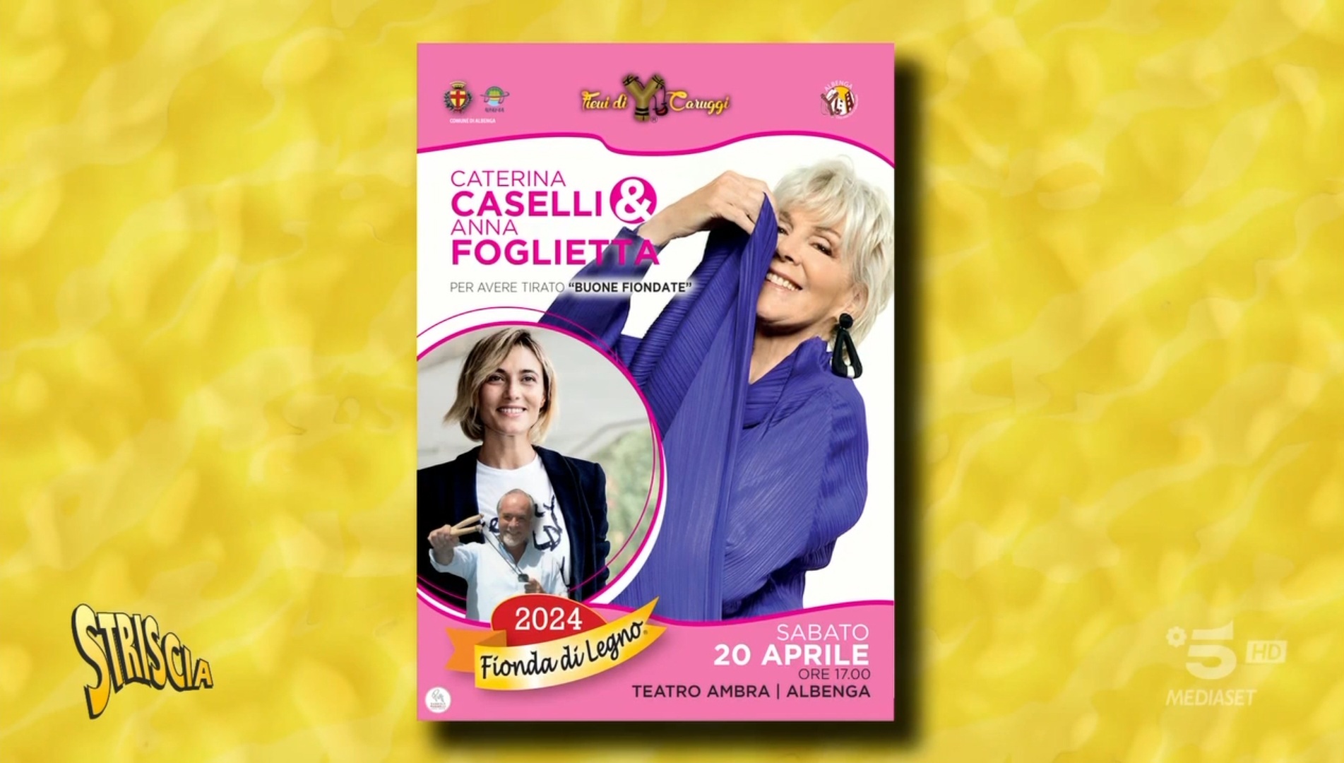 Fionda di Legno 2024, Caterina Caselli e Anna Foglietta premiate per il loro coraggio - Striscia ...