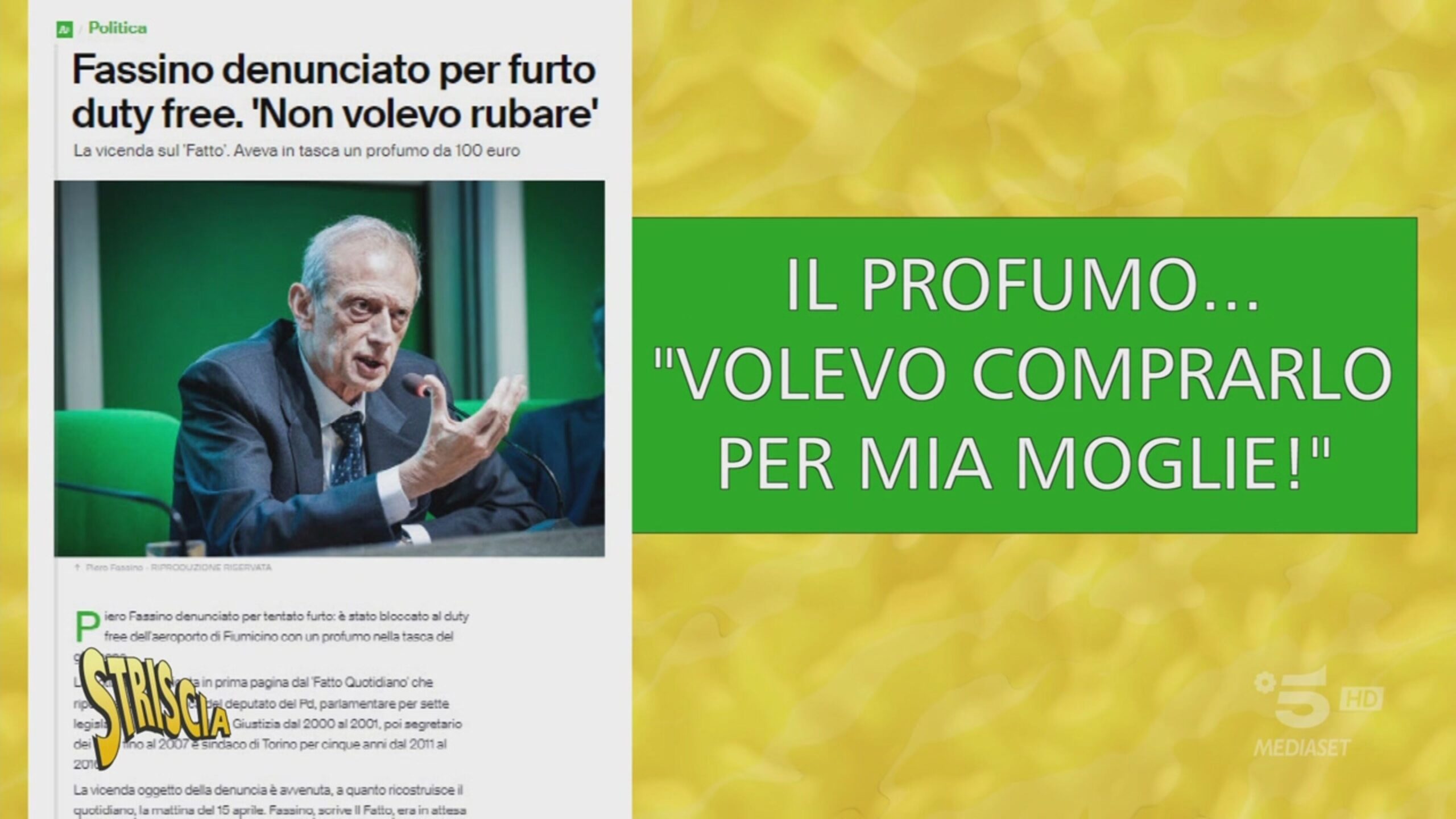 Piero Fassino e il tentato furto di un profumo - Striscia la notizia